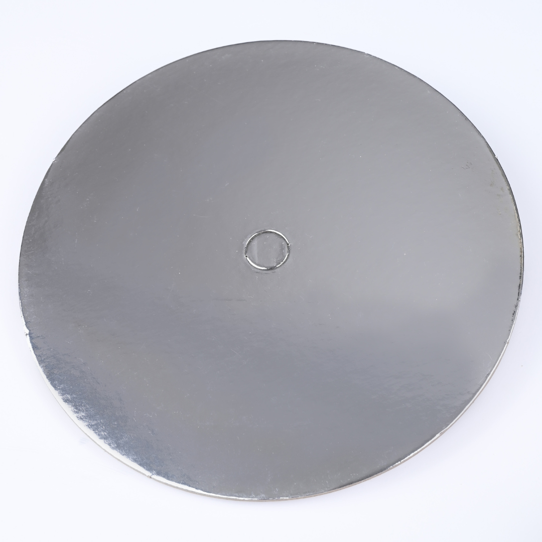 Perforated Cardboard Round Silver — Cakers Warehouse