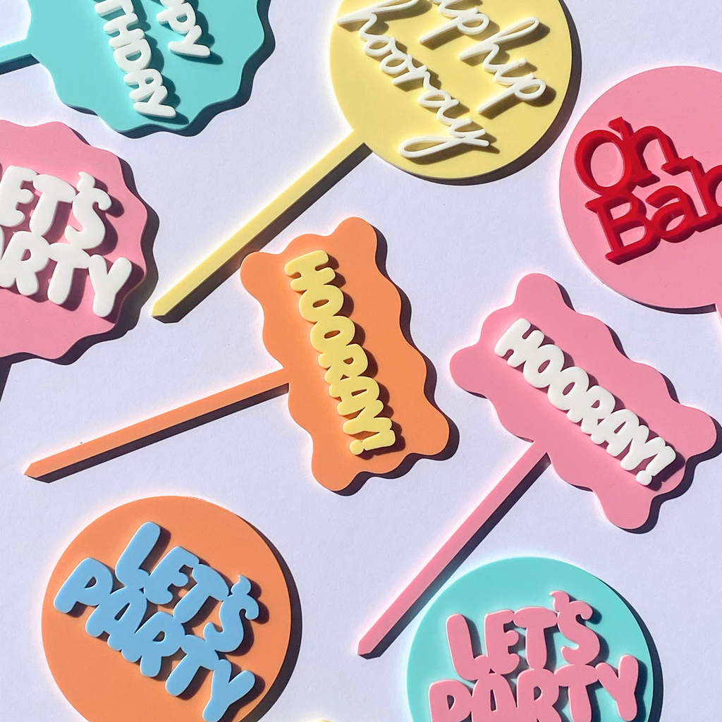 Custom Cake Toppers | Acrylic Toppers | Cakers Warehouse