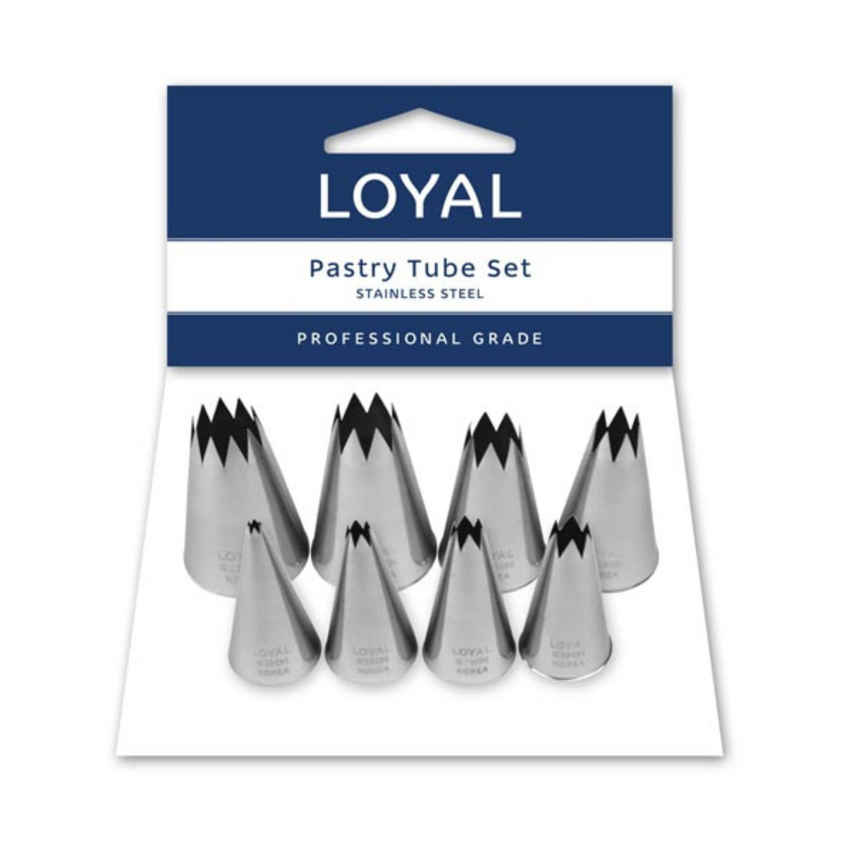 LOYAL Pastry Tube Open Star Set 8PC | Cakers Warehouse