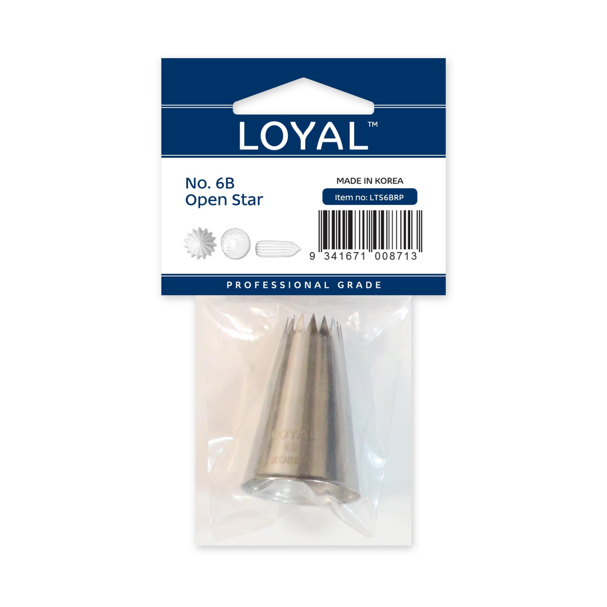 LOYAL Piping Tip Open Star #6B | Cakers Warehouse