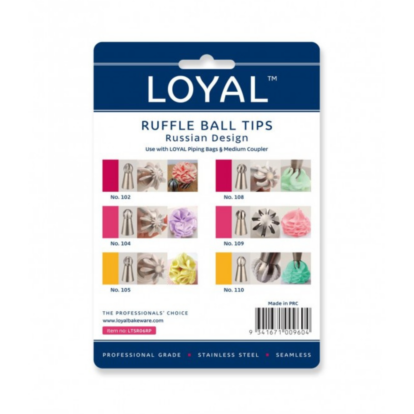 LOYAL Piping Tip Russian Ruffle Ball Set 6PC | Cakers Warehouse