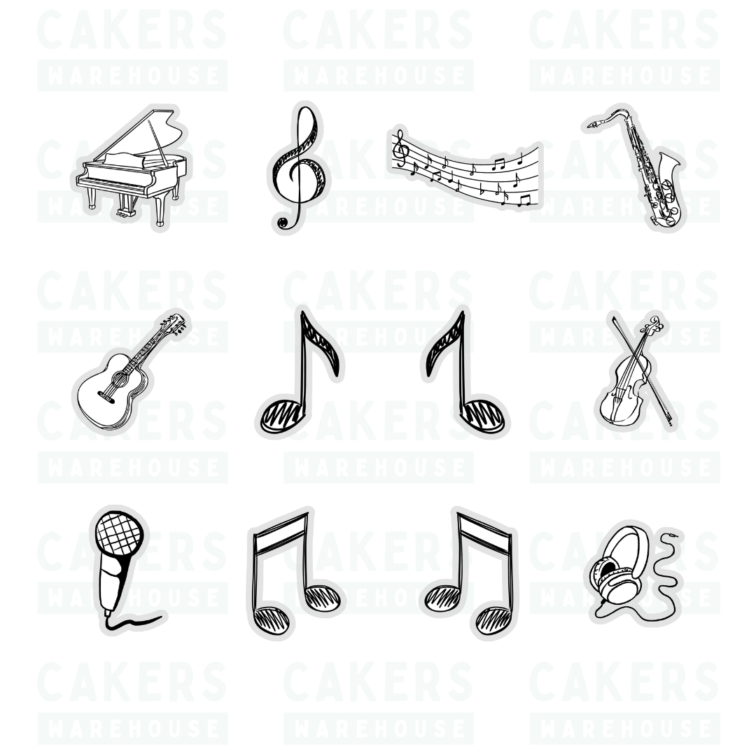 Edible Wafer Cupcake 12pc Toon Tunes — Cakers Warehouse