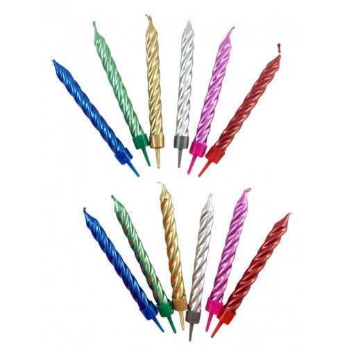 Candle Jumbo Metallic 12pc — Cakers Warehouse