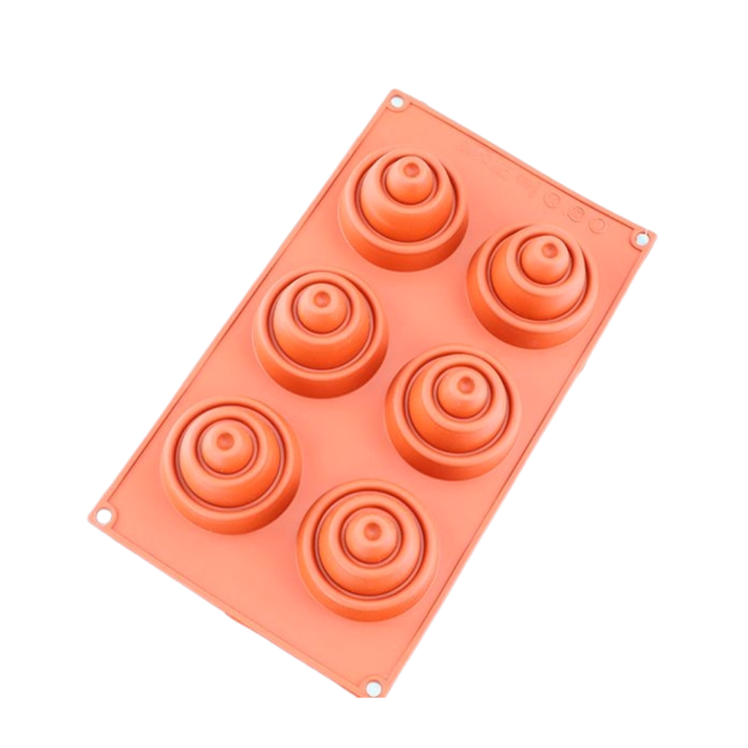 Silicone Mould Gradual Circle 6 Hole — Cakers Warehouse