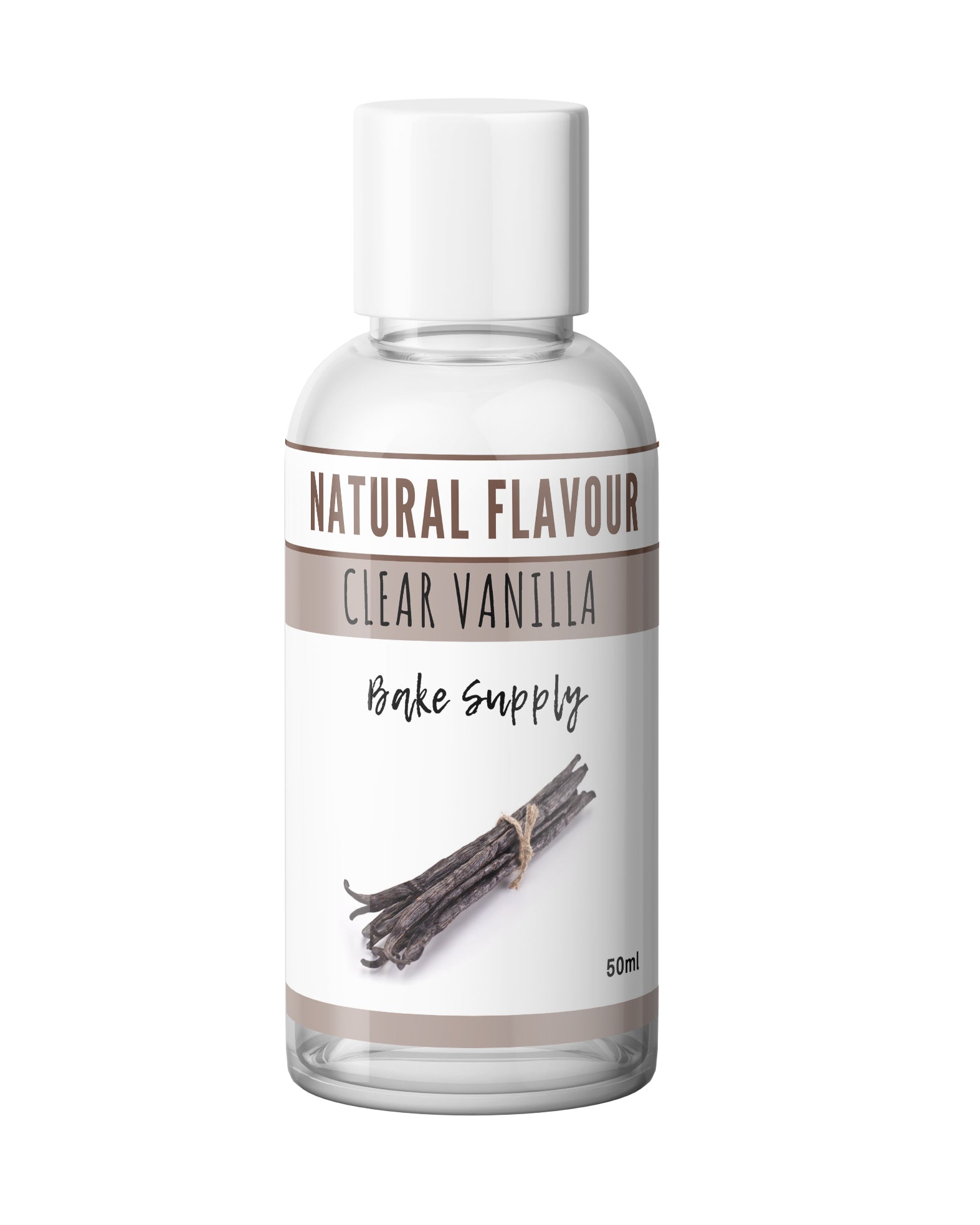 Natural Flavouring Clear Vanilla 50mL — Cakers Warehouse