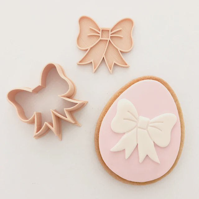 Stamp Embosser With Cutter 'Little Biskut' Bow — Cakers Warehouse