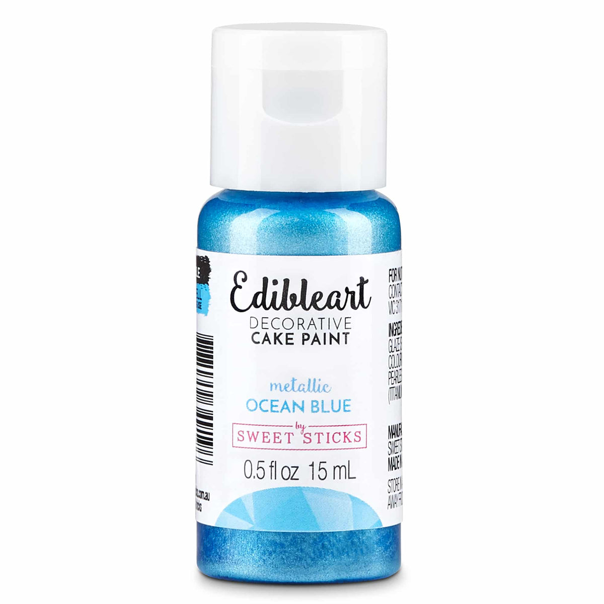 Decorative Paint Metallic Ocean Blue 15mL — Cakers Warehouse